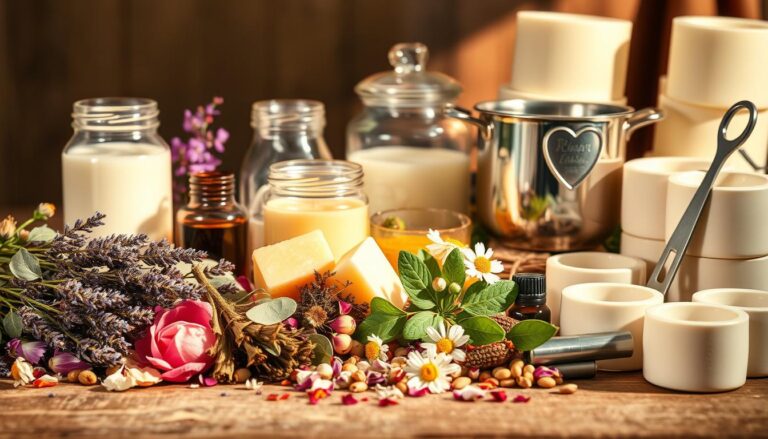 Make Scented Candles with Flowers and Natural Herbs